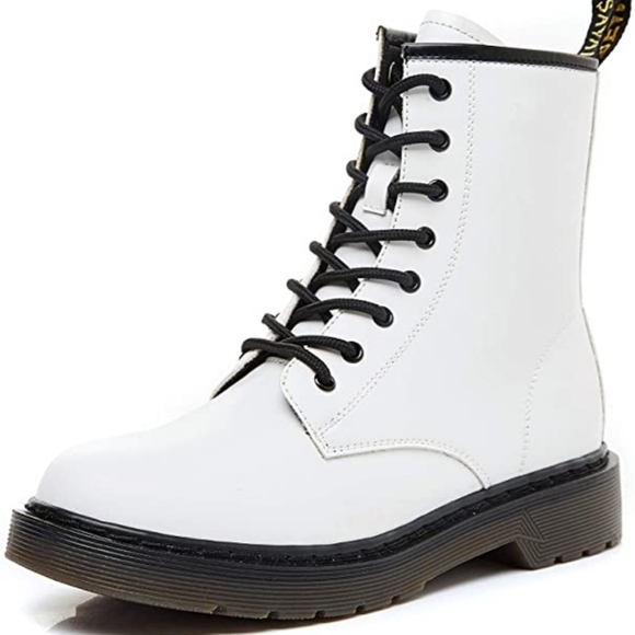 Shoes | Classic Combat Boot With Chunky Lug Sole And Branded Heel Pull ...